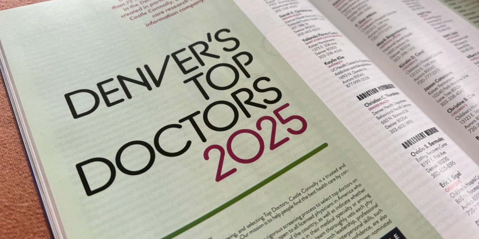5280 Magazine Top Doctors for 2025